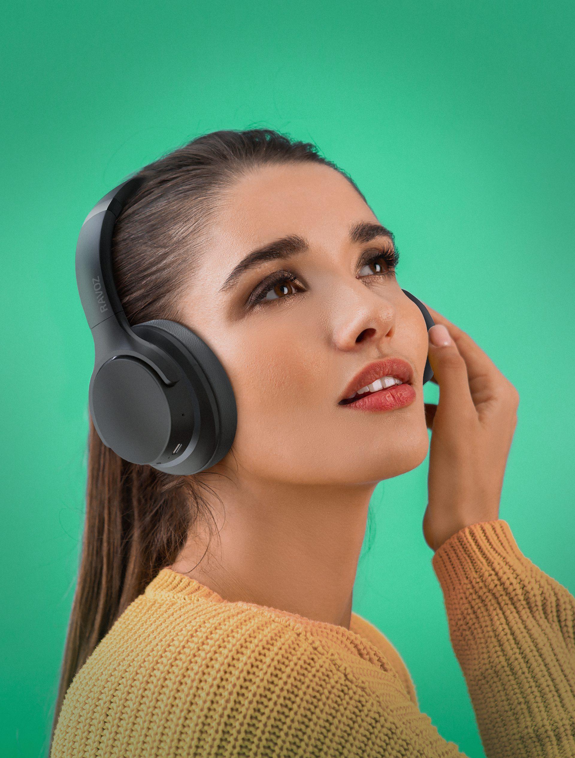 RAVOZ VOCZO NC 504 Wireless Headphone With Active Noise Cancellation ...